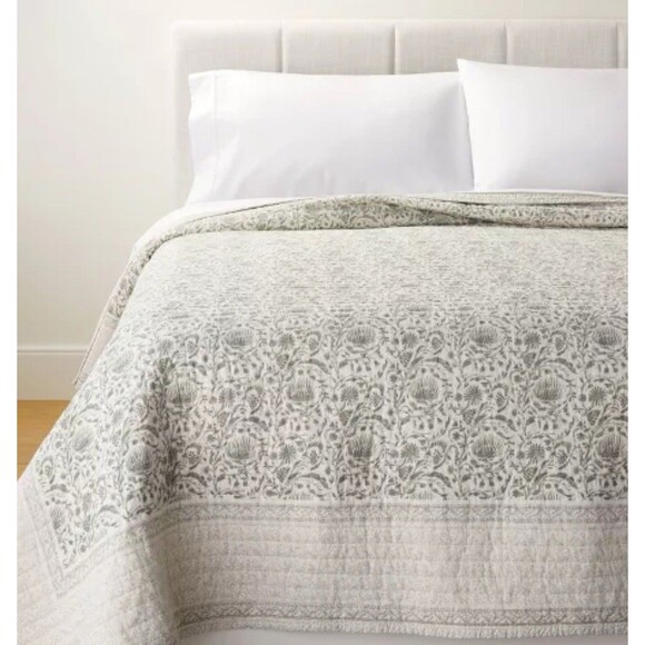 Threshold | Bedding | Fullqueen Decorative Border Cotton Slub Print ...